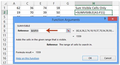 easily sum count average visible cells rows or columns