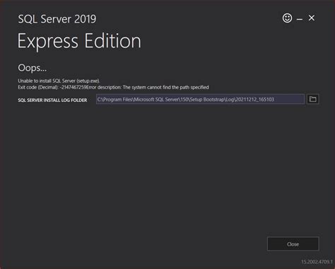 sql server 2019 installation failed microsoft qanda