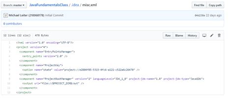 how to save java project from intellij idea to git repo so