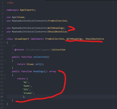 export excel laravel dengan header koding bagus