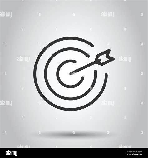 Target Icon In Flat Style Darts Game Vector Illustration On White