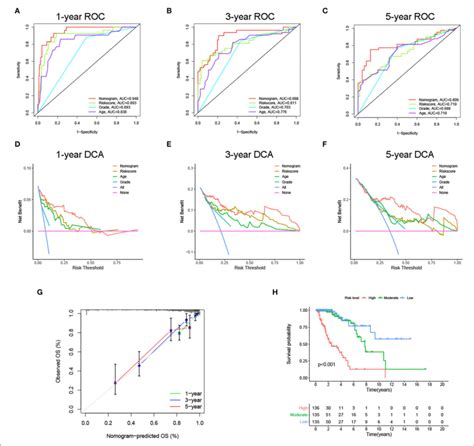 Internal Evaluation Of The Nomogram Model A C Time Dependent Roc