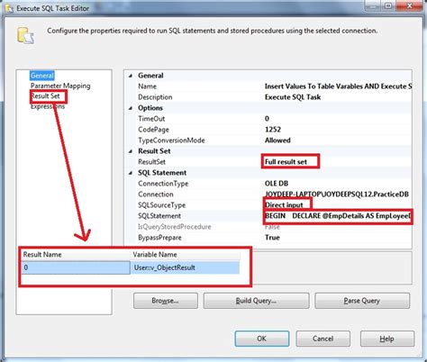 microsoft sql server knowledge bank ssis passing table