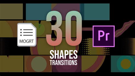 30 shapes transitions pack motion graphics templates motion array