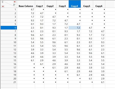 solved how do i copy a column multiple times while shifting each time