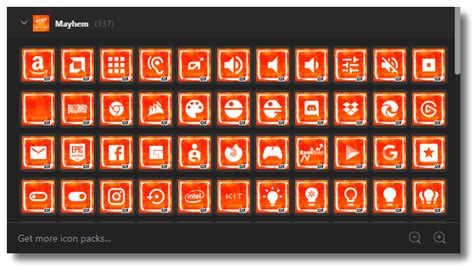 stream deck f 16 icons