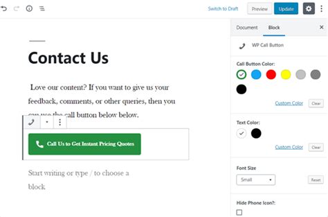 how to add call to action buttons in wordpress without code