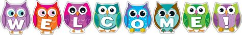 Carson Dellosa Colorful Owl Welcome Bulletin Board Set