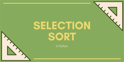 selection sort in python askpython