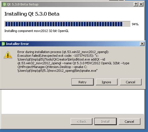 [qtbug 37875] latest qt5 3 0 linux offline installers error while