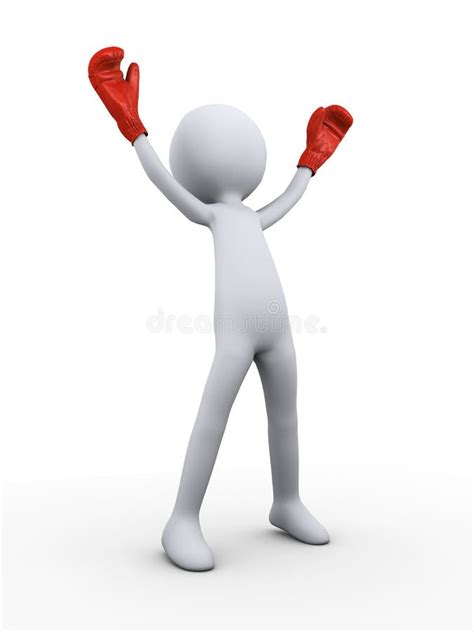 3d Winner Boxer Fighter Stock Illustration Illustration Of Character