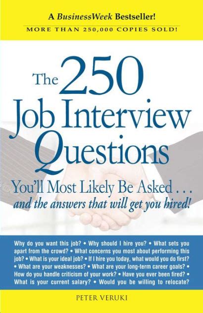 the 250 job interview questions you ll most likely be asked and the