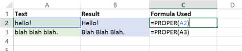 proper function how to excel