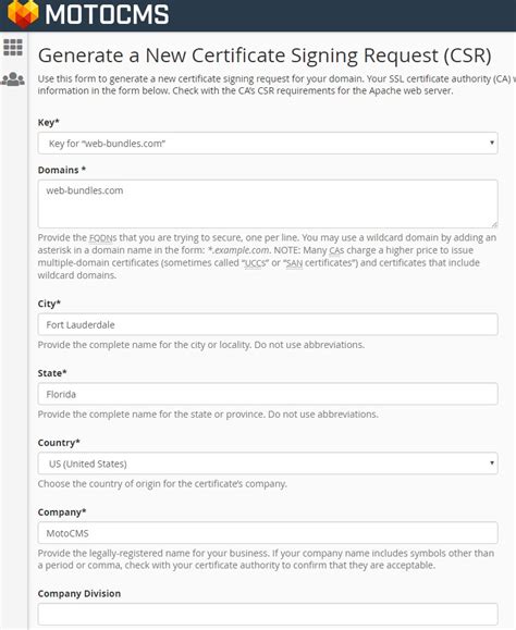ssl certificate installation moto help center