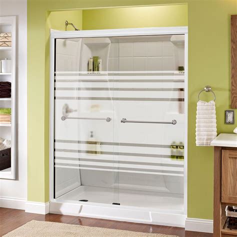 Delta Silverton 60 In X 70 In Semi Frameless Sliding Shower Door In