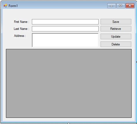 how to create crud application in c free source code