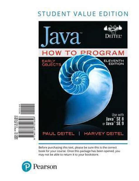 java how to program early objects 9780134751856 paul deitel