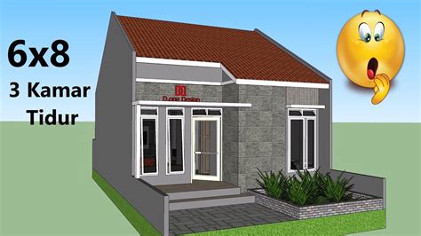 Rumah Minimalis 3 Kamar Tidur Ukuran 6x8 Youtube