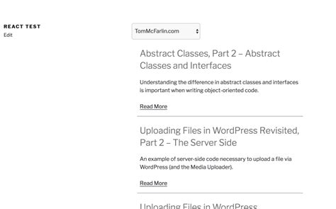 how to use react to render wordpress content from the rest