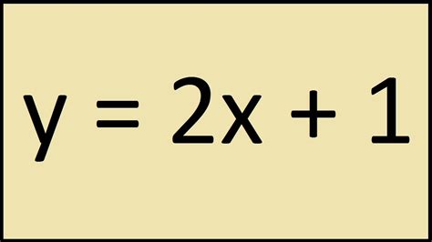 How To Graph Y 2x 1 Youtube