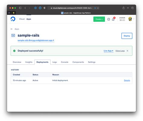 how to host a web application using digitalocean apps