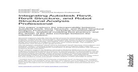 linking autodesk revit revit structure and robot …