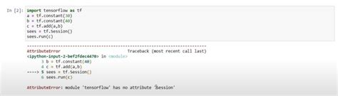 how to fix attributeerror module tensorflow has no attribute session