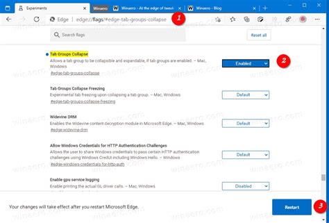 enable tab groups auto create and collapse in microsoft edge