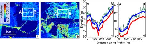 Comparison Of Insar And Lidar Based Results A B Lidar Based Canopy
