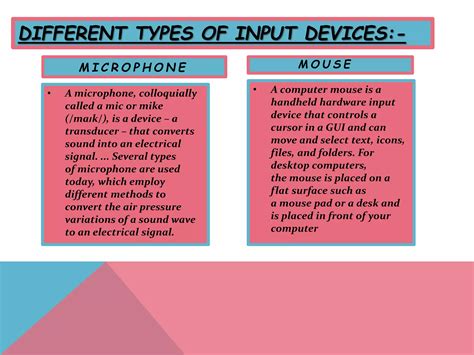 Input And Output Device Ppt