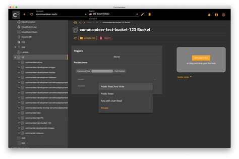 create s3 bucket on aws commandeer docs