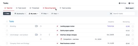 recurring tasks scoro help center