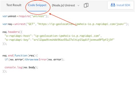 how to use a geolocation api using javascript node express rapidapi