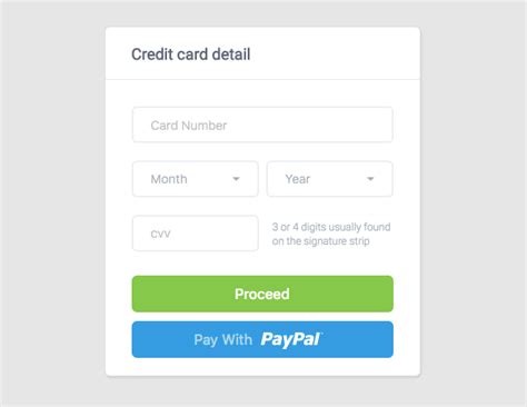 how to create a credit card ui using html and css3 designmodo