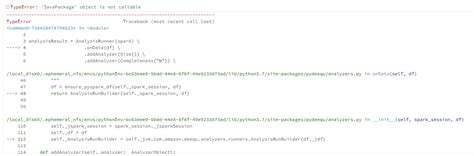 typeerror javapackage object is not callable when running pydeequ