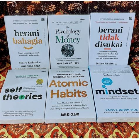 Jual Motivasi 6 Buku Atomic Habits Self Theories Berani Bahagia