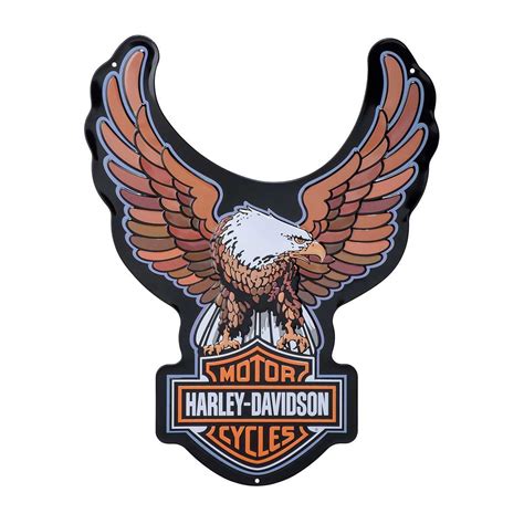 Harley Davidson Bar And Shield Eagle Tin Sign At Thunderbike Shop