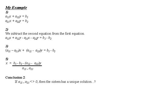 linear algebra how to correctly conclude if a simple system has a