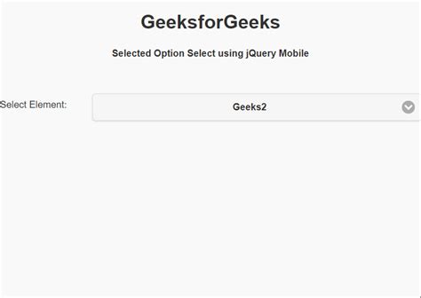 how to create selected option select using jquery mobile
