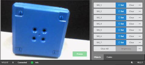 configuring the v5 vision sensor with the expert robot configuration in