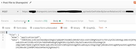 posting a pdf file to sharepoint via postman json format sharepoint