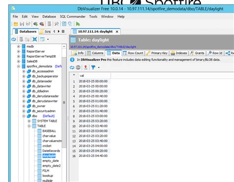 jdbc drivers issue with timestamp datetime column for data logged