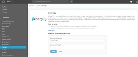 configure chary integration with happyfox happyfox support