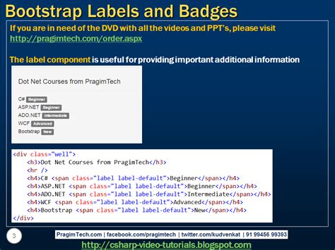 sql server and c video tutorial bootstrap labels and badges