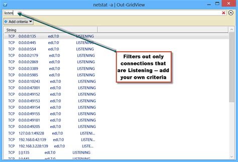 powertip use powershell out gridview with netstat scripting blog
