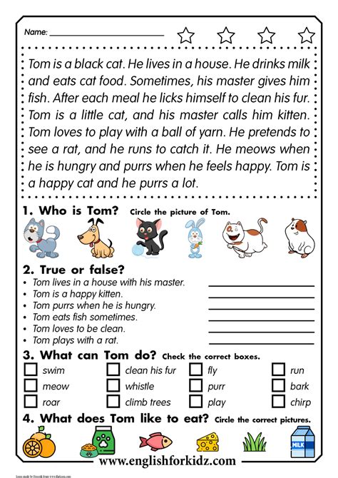Reading Comprehension Worksheets Grade 11