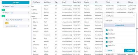 webix javascript ui query widget html5 sql query