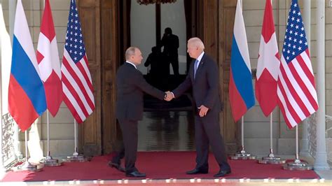 Watch Joe Biden And Vladimir Putin Shake Hands As Summit Begins In