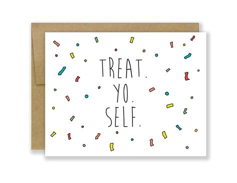 Printable Treat Yo Self Card Parks And Rec Card Parks And Etsy