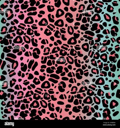 Ilustración Vectorial Con Colorido Patrón Sin Costuras De Leopardo